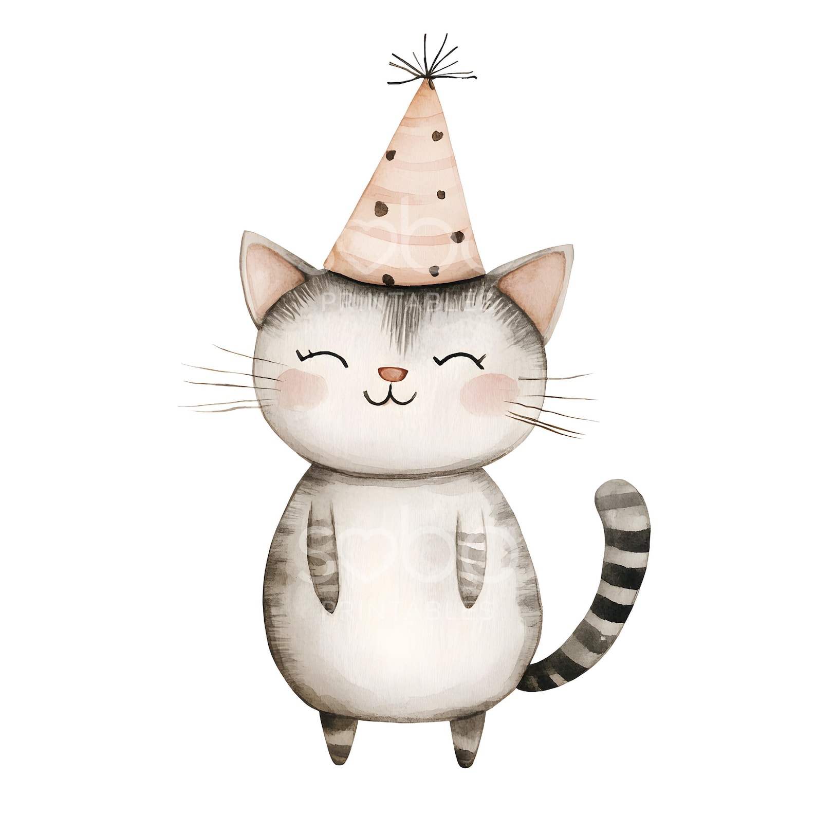 27 Cartoon Party Cats Clipart, Nursery Cats, Cute Kitten, High Quality ...