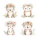 12 Boho Forest Animals Clipart, Nursery Art, Boho Woodland Animals ...