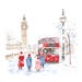 25 Christmas in London Clipart, Winter London, Cute London Travel ...