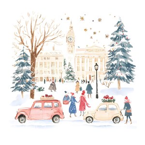 25 Christmas in London Clipart, Winter London, Cute London Travel ...
