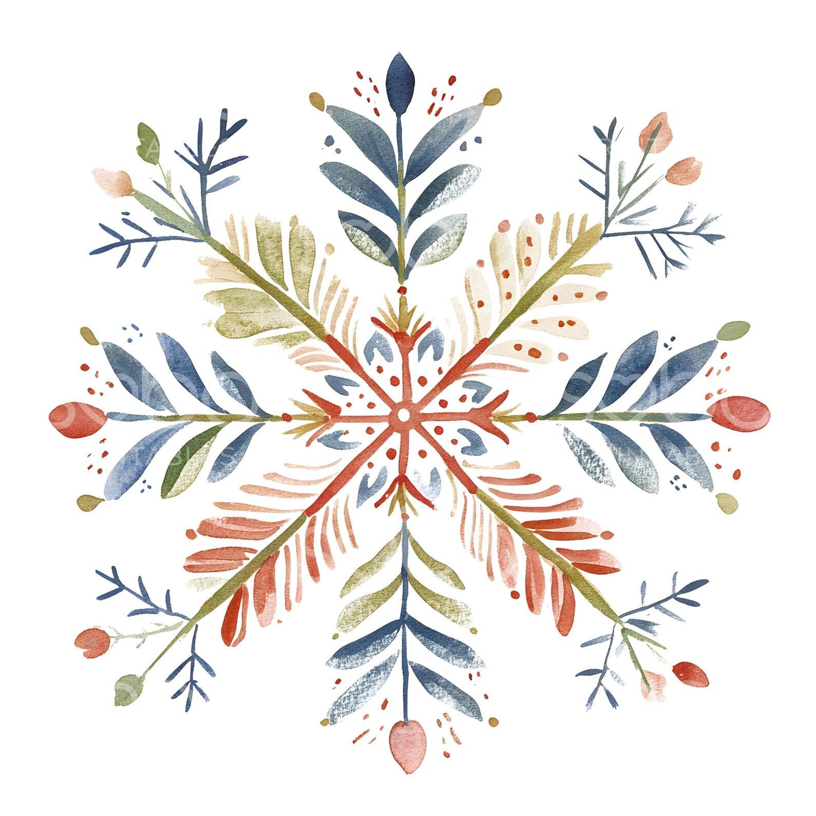 18 Scandinavian Folk Art Snowflake Clipart, Cute Christmas, Printable ...