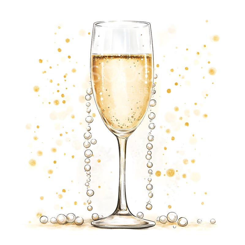Prosecco and Pearls Image - Etsy
