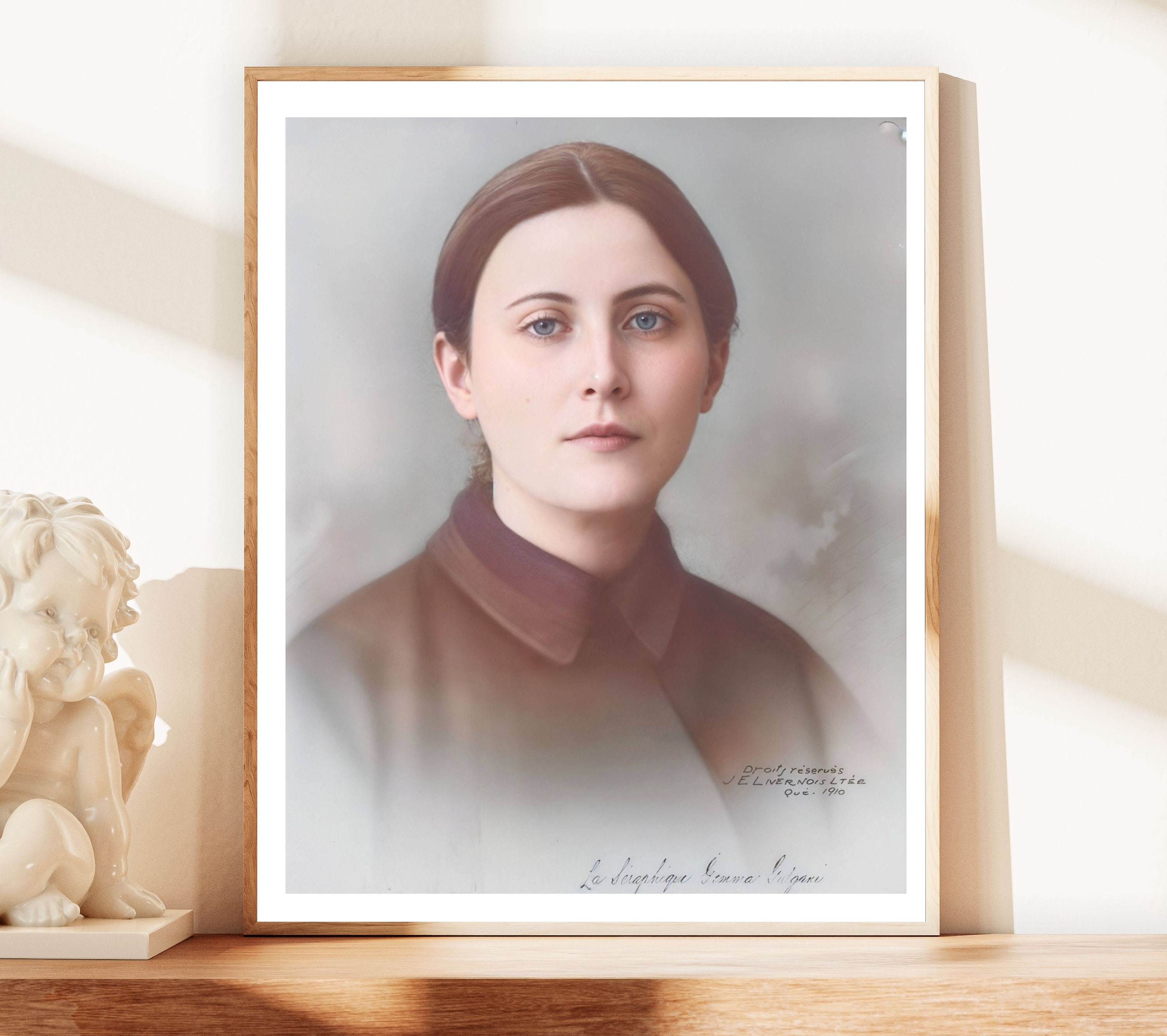 St. Gemma Galgani Vintage Colorized High Resoution Photo Printable ...