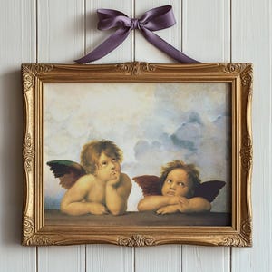 Cherubini Sistine Madonna Angels High Resolution Vintage Raphael ...