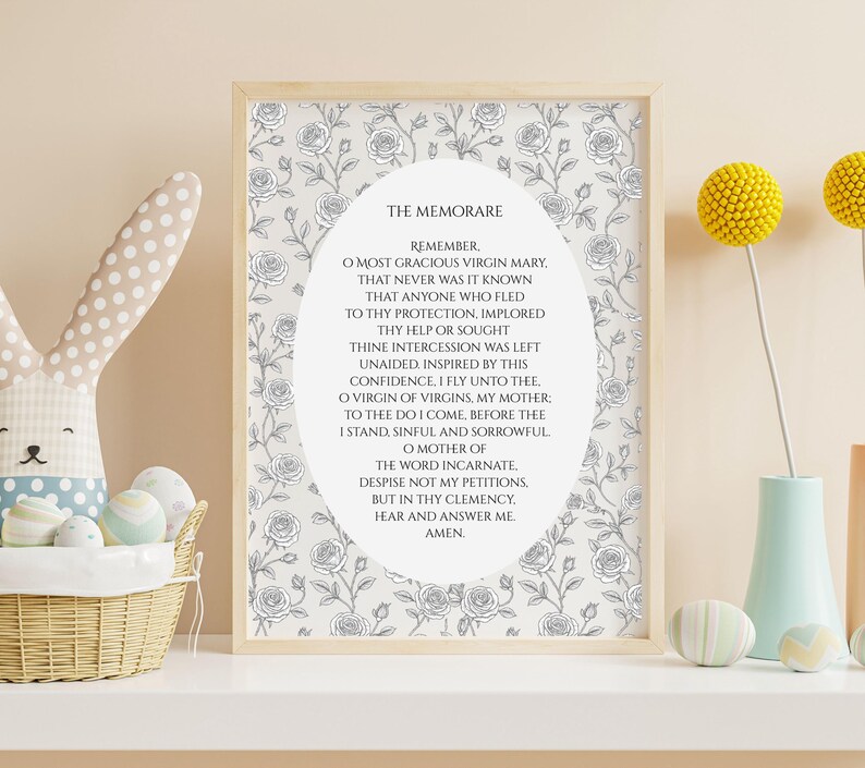 The Memorare Prayer Art Print - Etsy