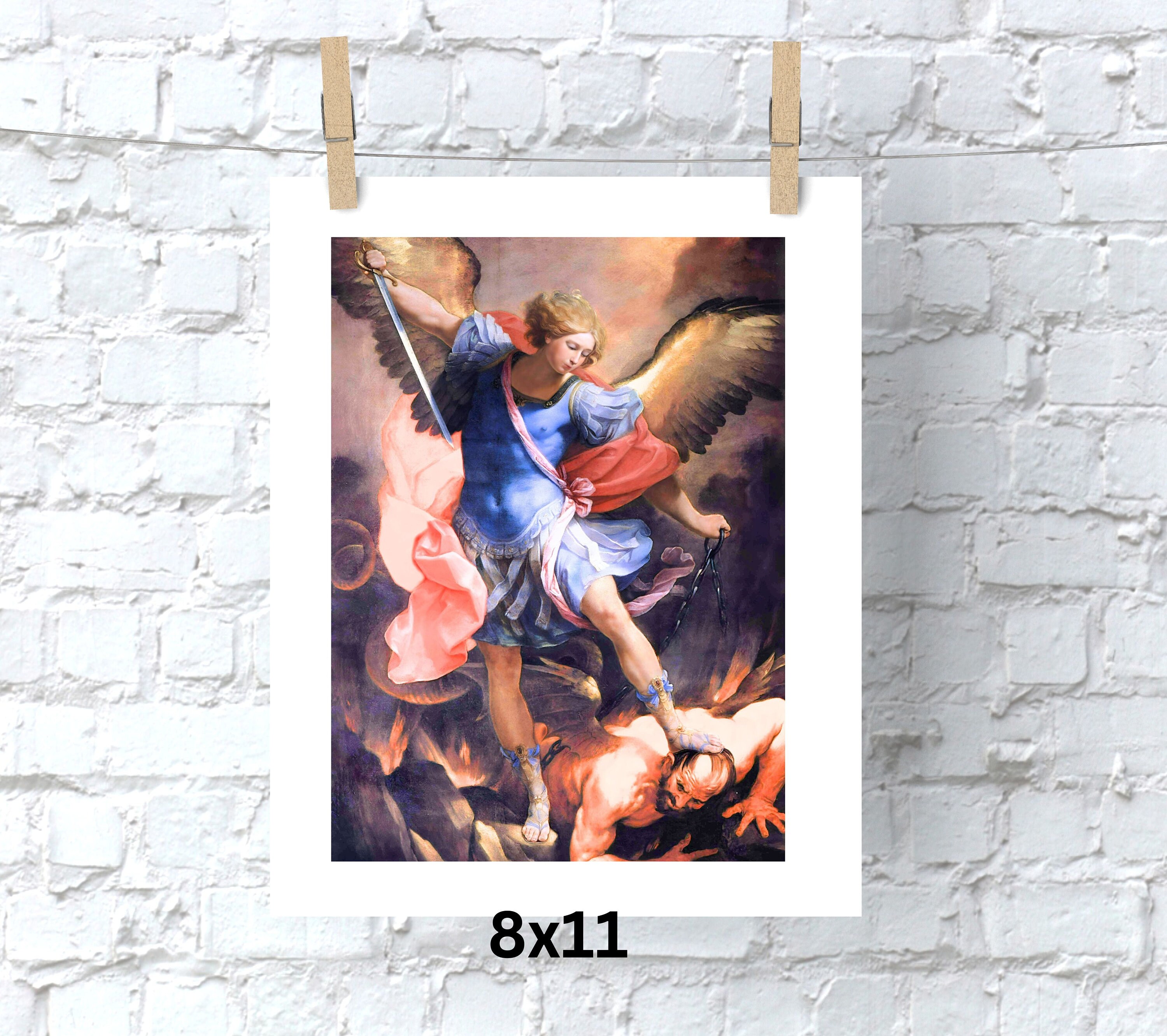 St. Michael the Archangel Vintage Guido Reni Painting Printable Instant ...