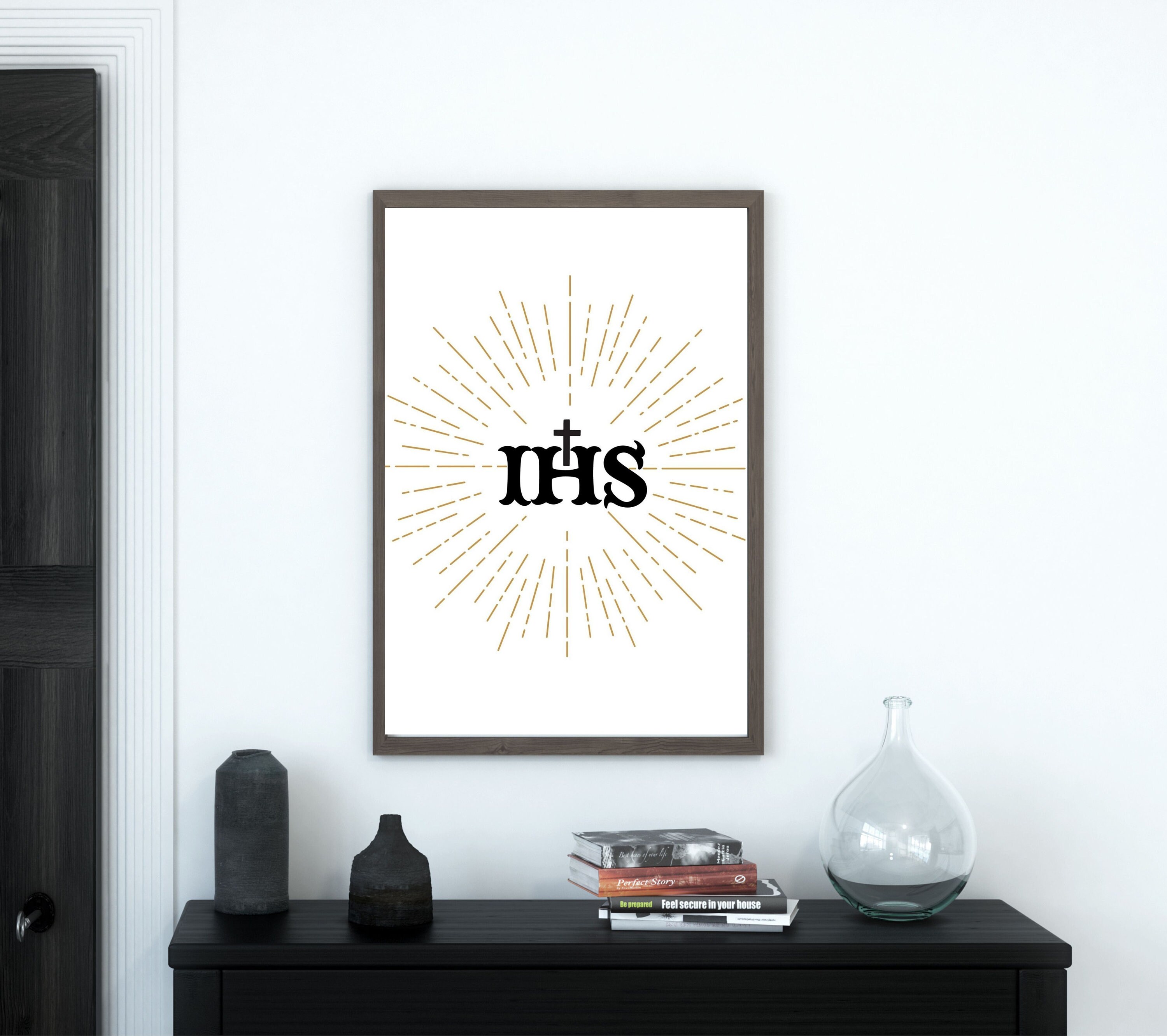IHS Printable Art Christogram Instant Download Holy Name of - Etsy