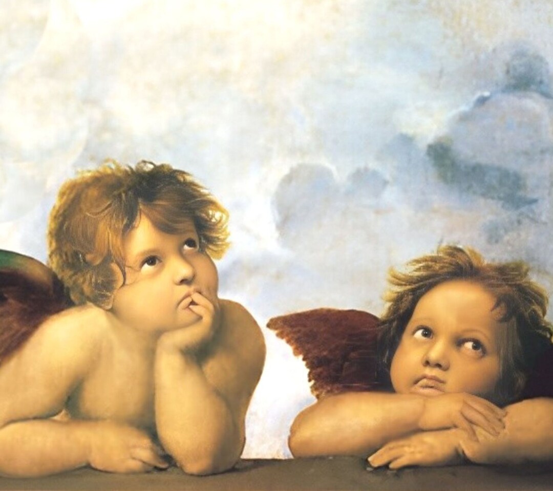 Cherubini Sistine Madonna Angels High Resolution Vintage Raphael ...