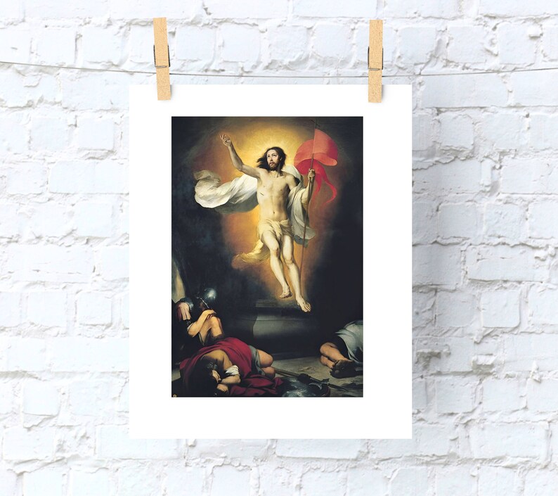 Resurrection of the Lord Jesus Christ Vintage Painting Digital Instant ...