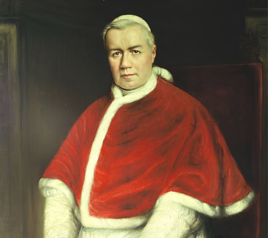 Pope St. Pius X Vintage Oil Painting Printable Instant Download ...