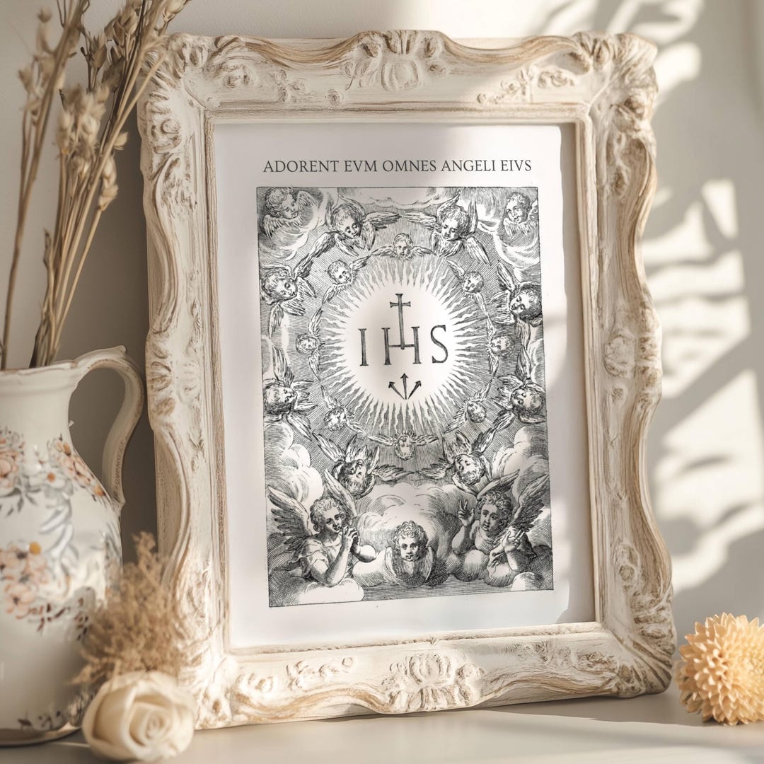 IHS Christogram Name of Jesus Digital Printable Art - Etsy