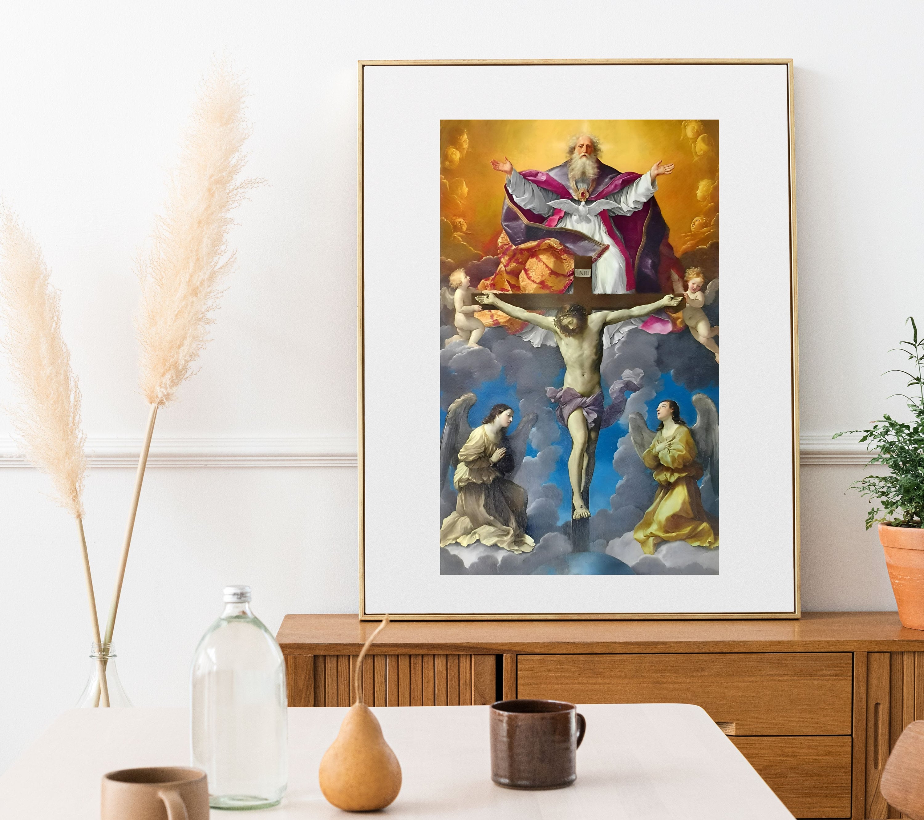 Holy Trinity Vintage Painting by Guido Reni Instant Download ...