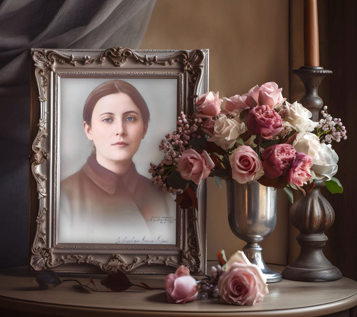 St. Gemma Galgani Vintage Colorized High Resoution Photo Printable ...
