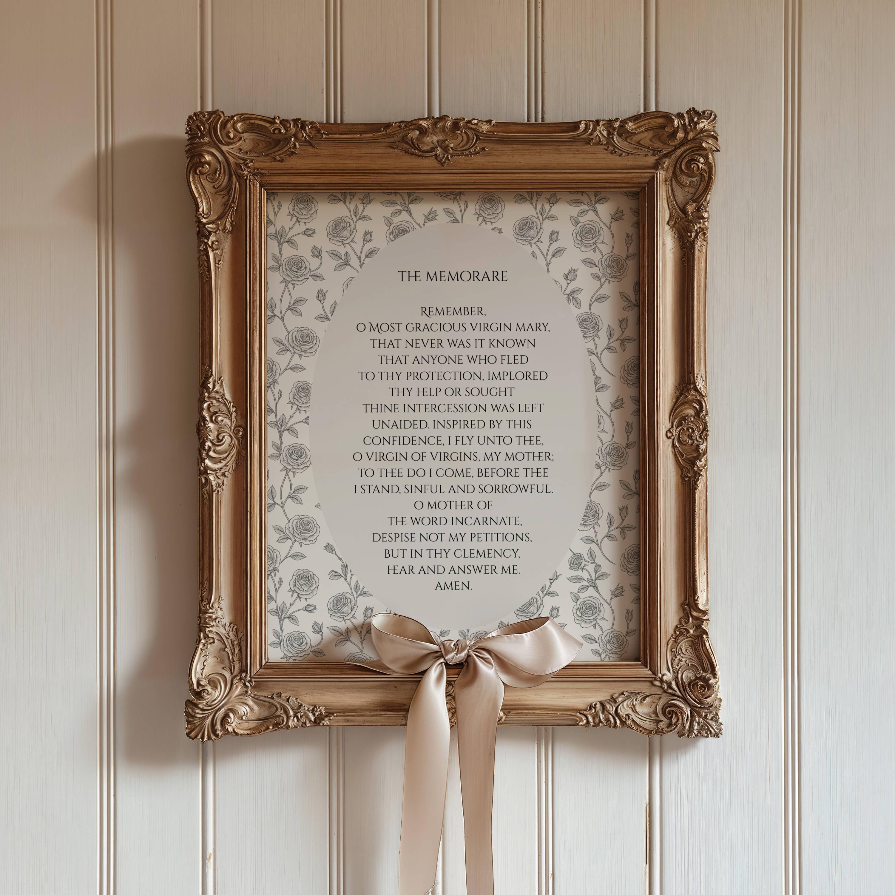 The Memorare Prayer Art Print - Etsy