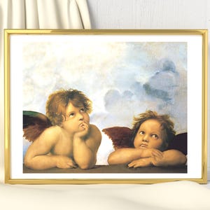 Cherubini Sistine Madonna Angels High Resolution Vintage Raphael ...
