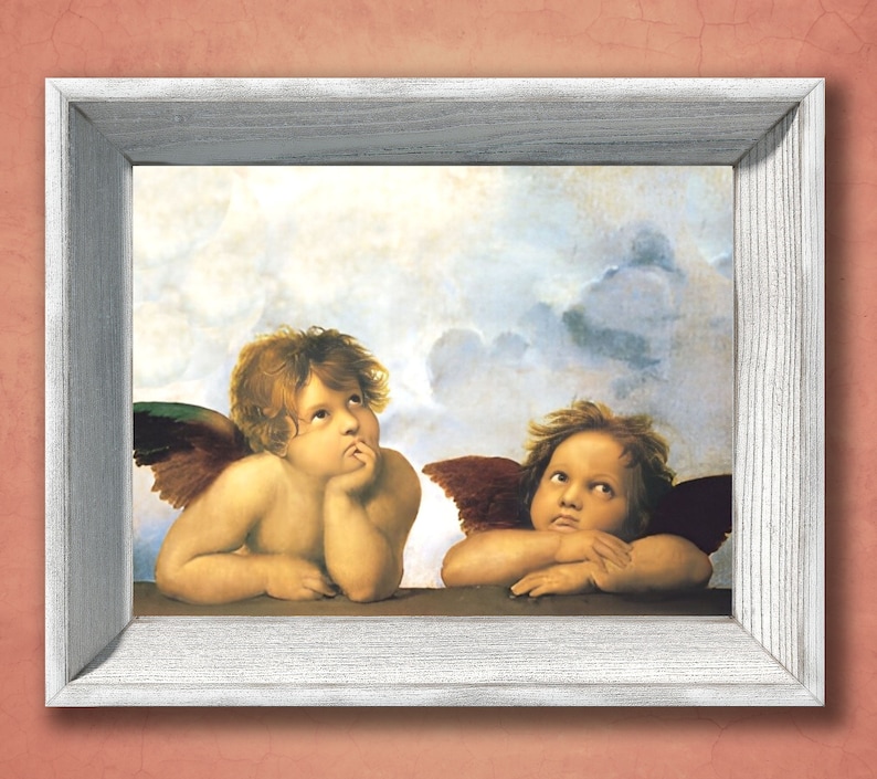 Cherubini Sistine Madonna Angels High Resolution Vintage Raphael ...