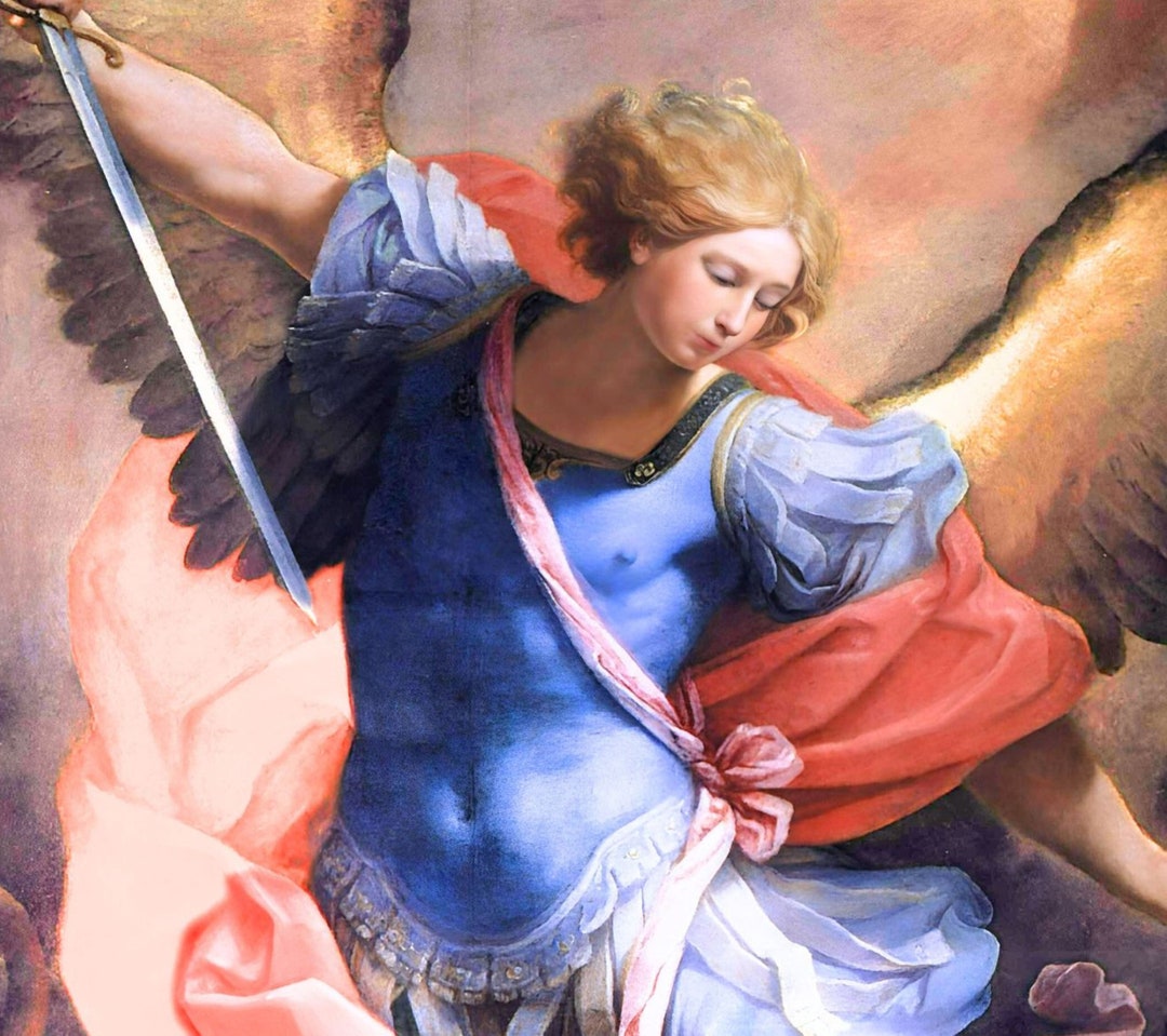 St. Michael the Archangel Vintage Guido Reni Painting Printable Instant ...