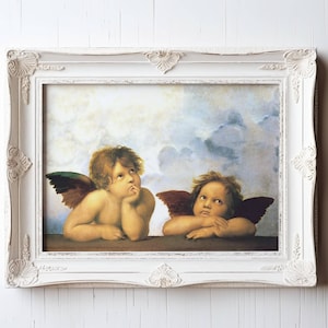 Cherubini Sistine Madonna Angels High Resolution Vintage Raphael ...