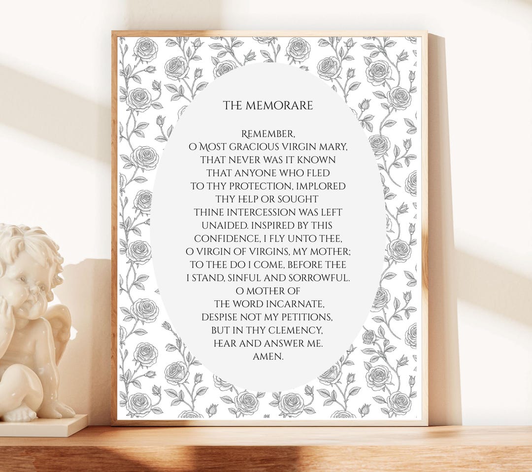 The Memorare Prayer Art Print - Etsy