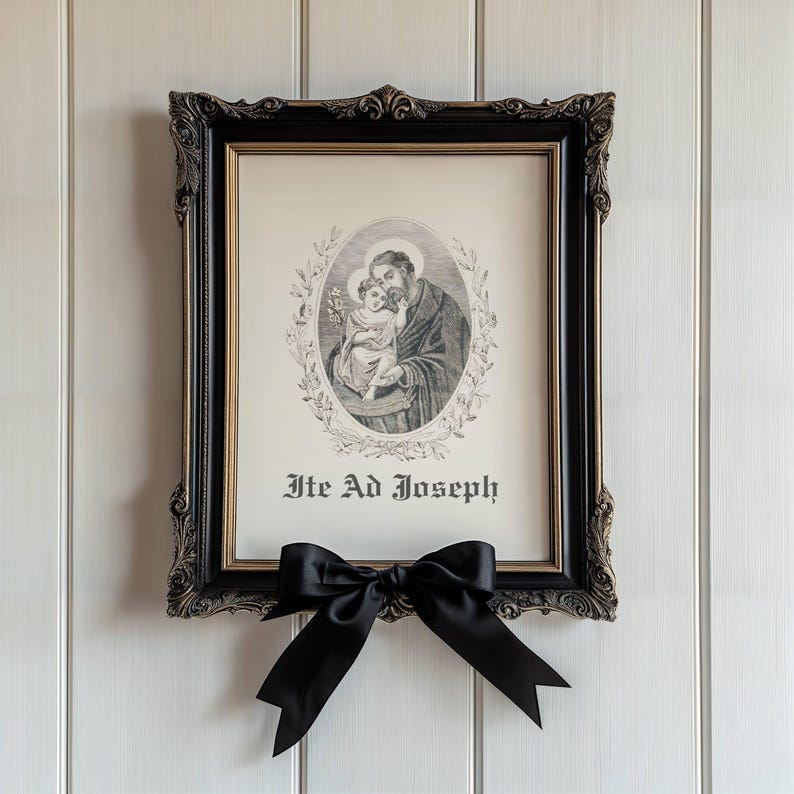Ite Ad Joseph Go to Joseph With the Child Jesus Graphic Catholic Print ...