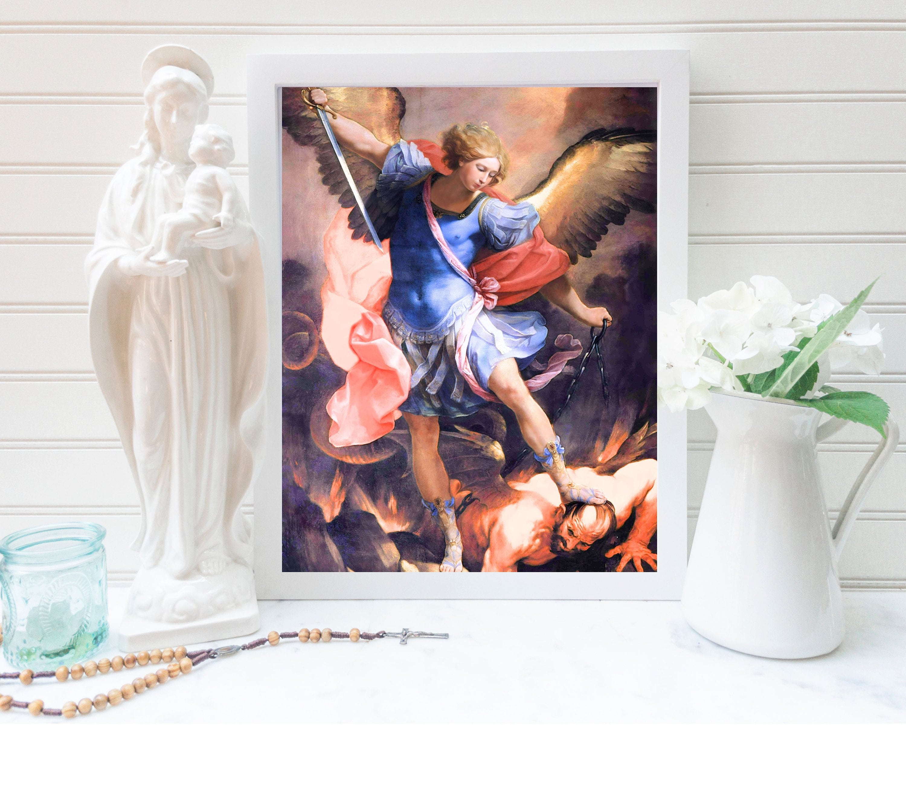 St. Michael the Archangel Vintage Guido Reni Painting Printable Instant ...