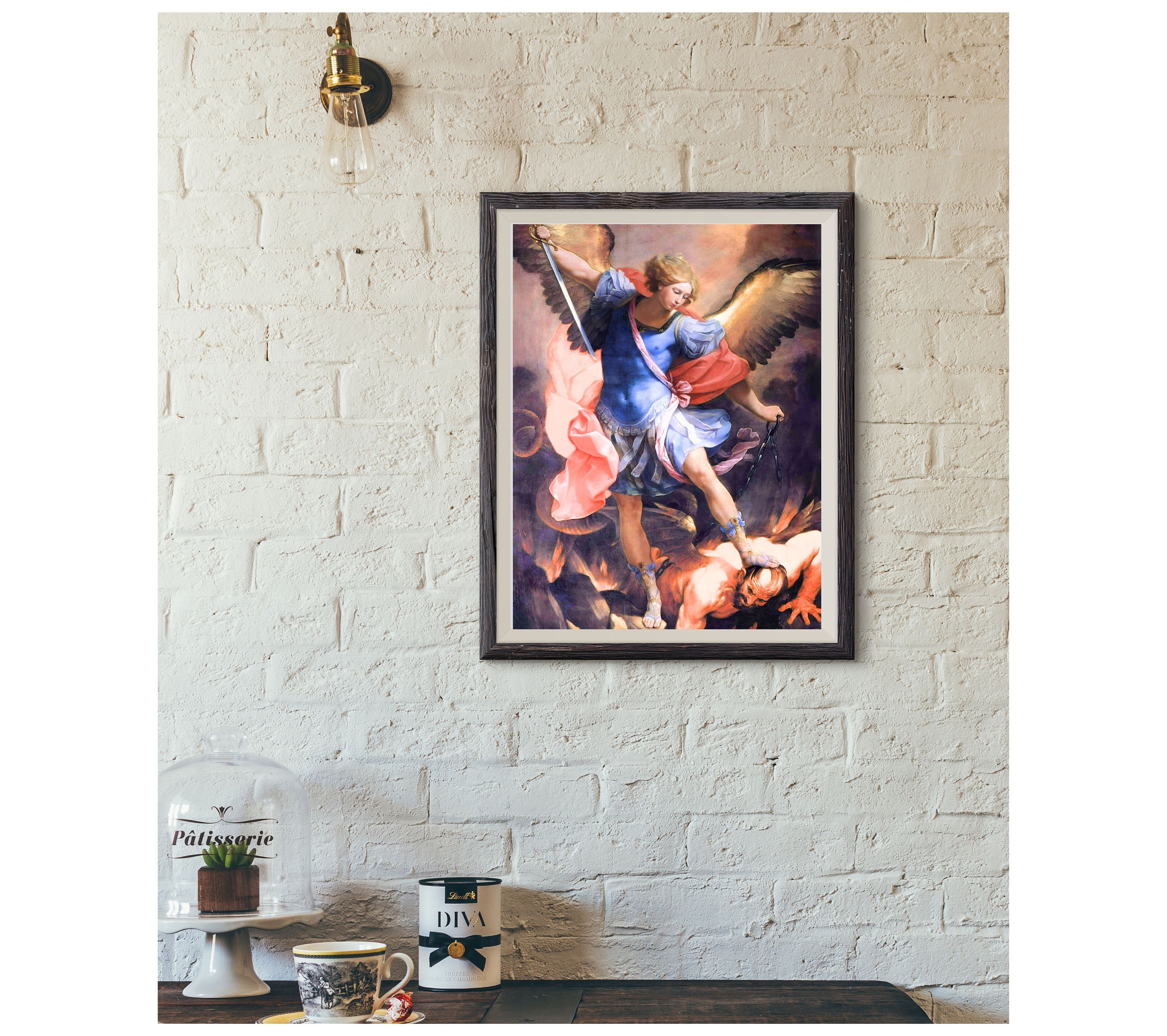 St. Michael the Archangel Vintage Guido Reni Painting Printable Instant ...