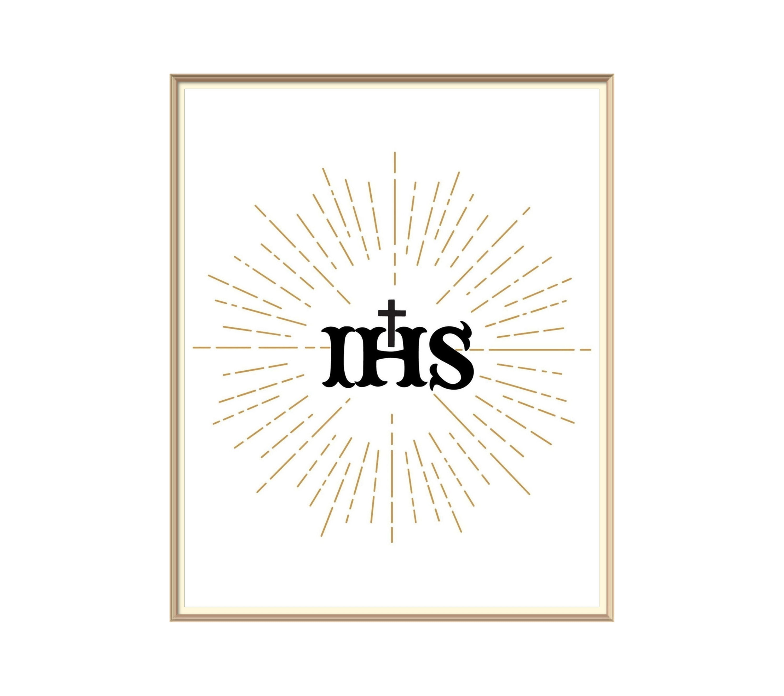 IHS Printable Art, Christogram Instant Download, Holy Name of Jesus ...