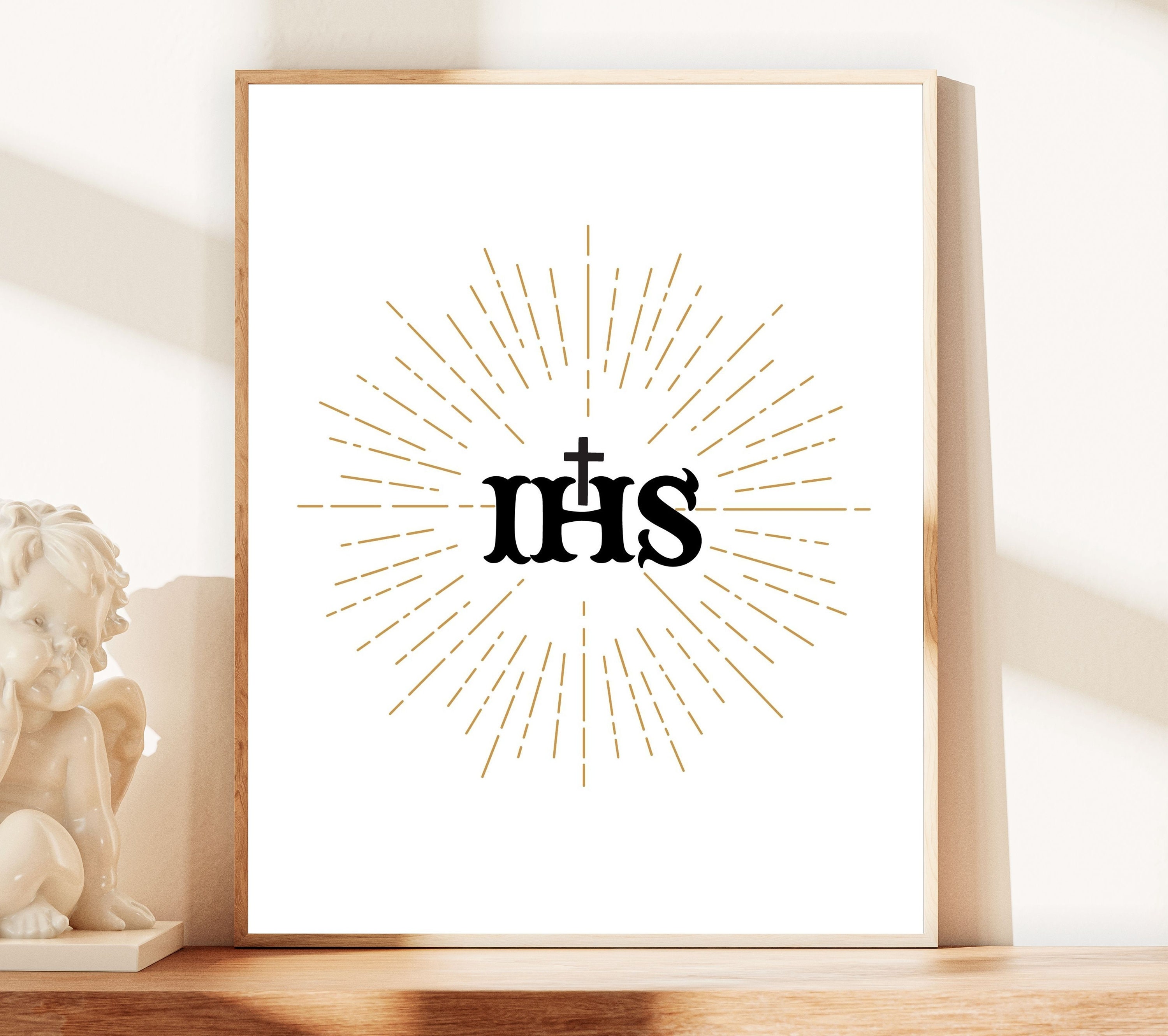 IHS Printable Art, Christogram Instant Download, Holy Name of Jesus ...