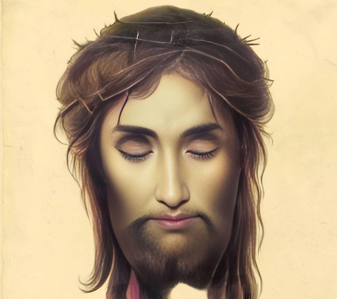 The Holy Face of Jesus Christ on the Veil of Veronica Instant Download ...