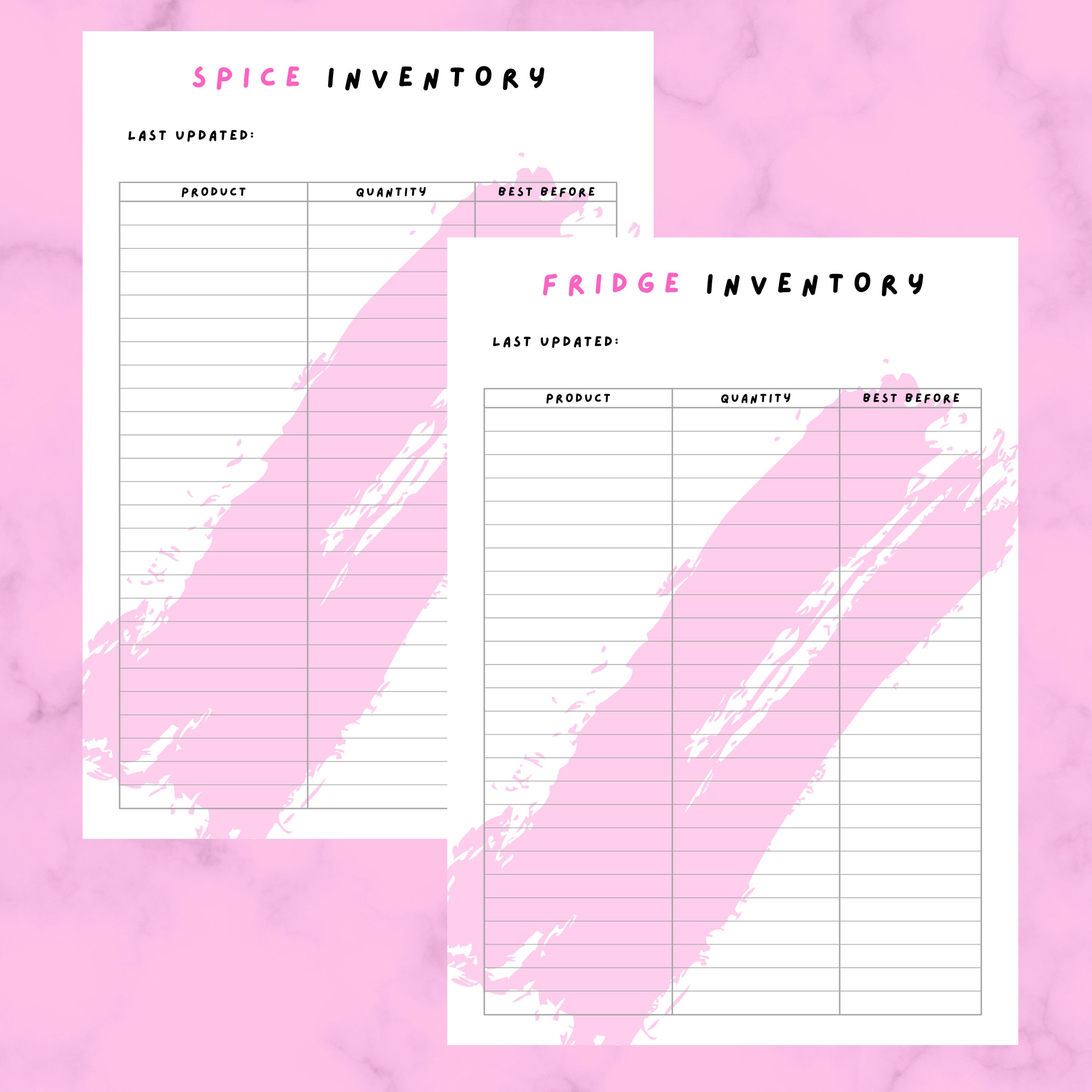 Pink Kitchen Inventory - Etsy