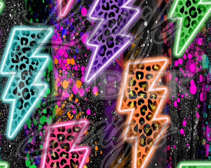 Neon Bolts Seamless Pattern Neon Lightning Bolts Bolts - Etsy