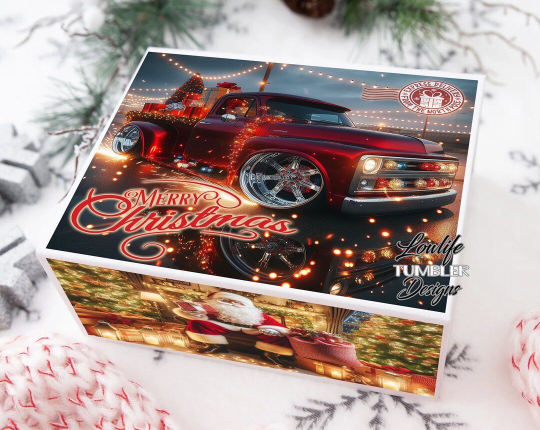 Christmas Eve Box, Box Only, 8x8x4, Personalized Gift Box, Custom Gift ...