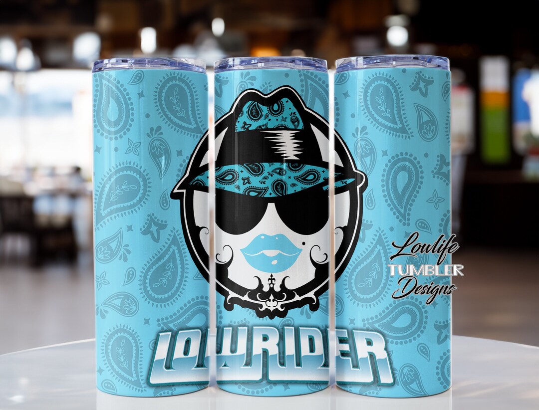 Lowrider Girl Tumbler Wrap, Lowrider Tumbler Wrap, Chicano Sublimation ...