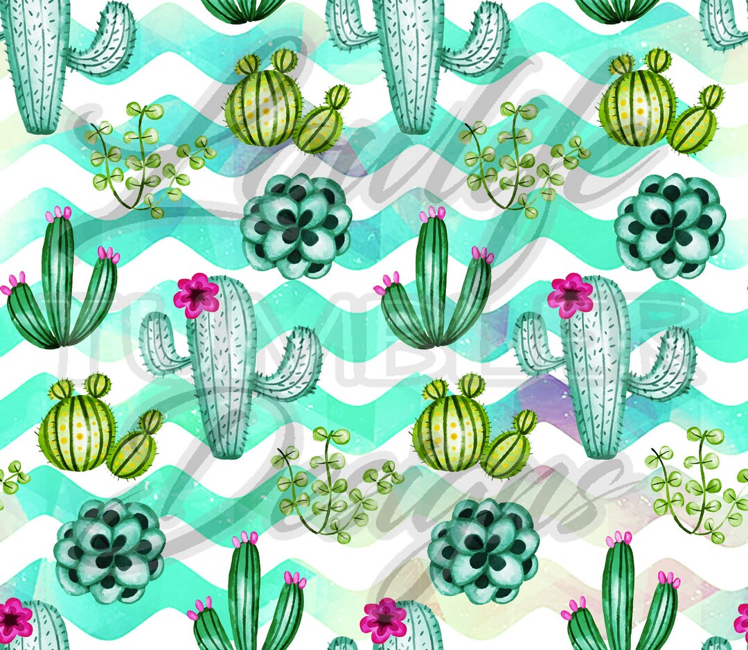 Cactus Seamless Pattern, Cactus Seamless, Cactus, Cactus Tumbler Wrap ...