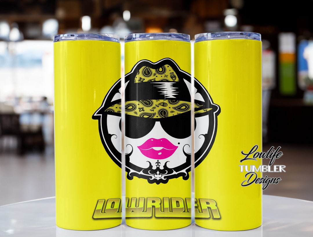 Lowrider Girl Tumbler Wrap, Lowrider Tumbler Wrap, Chicano Sublimation ...