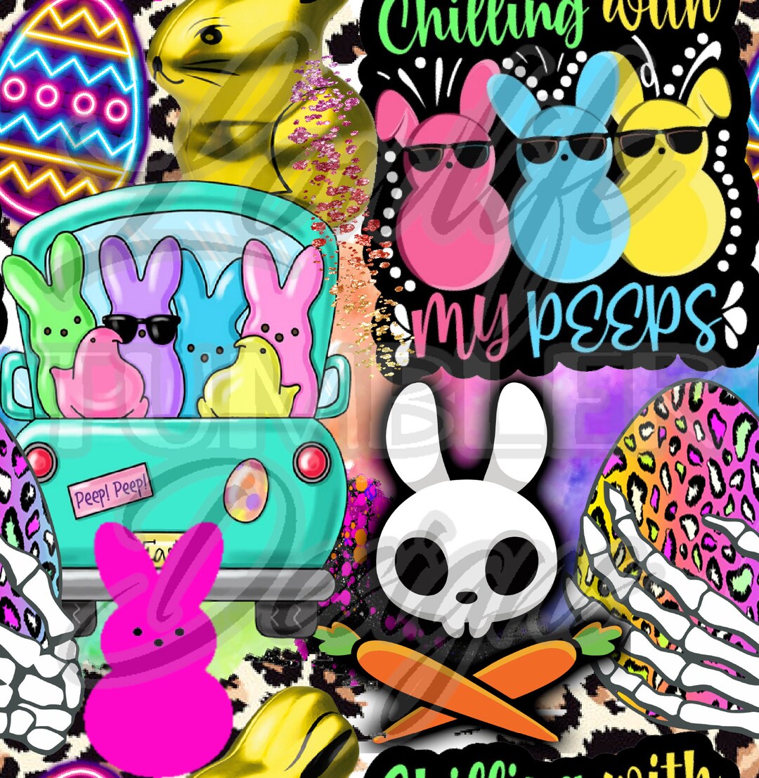 Neon Easter Seamless Pattern, Neon Bunny Fabric, Easter Clipart, Neon ...