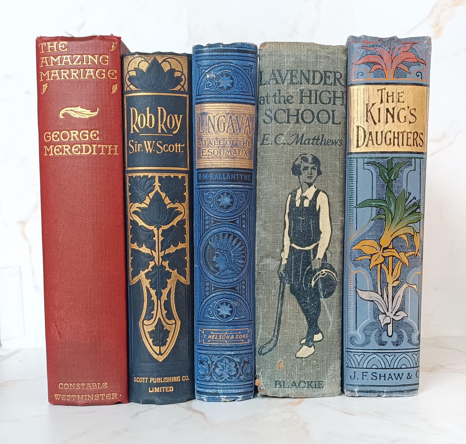 Pick From the Shelf Vintage and Antique Books, Decorative Victorian ...