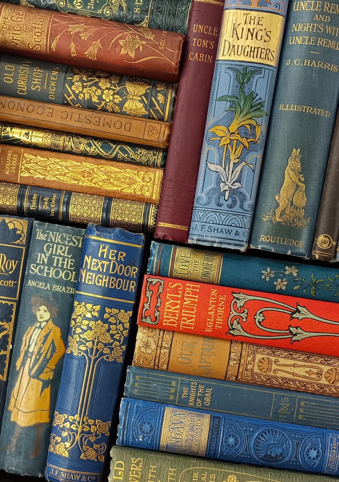 Pick From the Shelf Vintage and Antique Books, Decorative Victorian ...