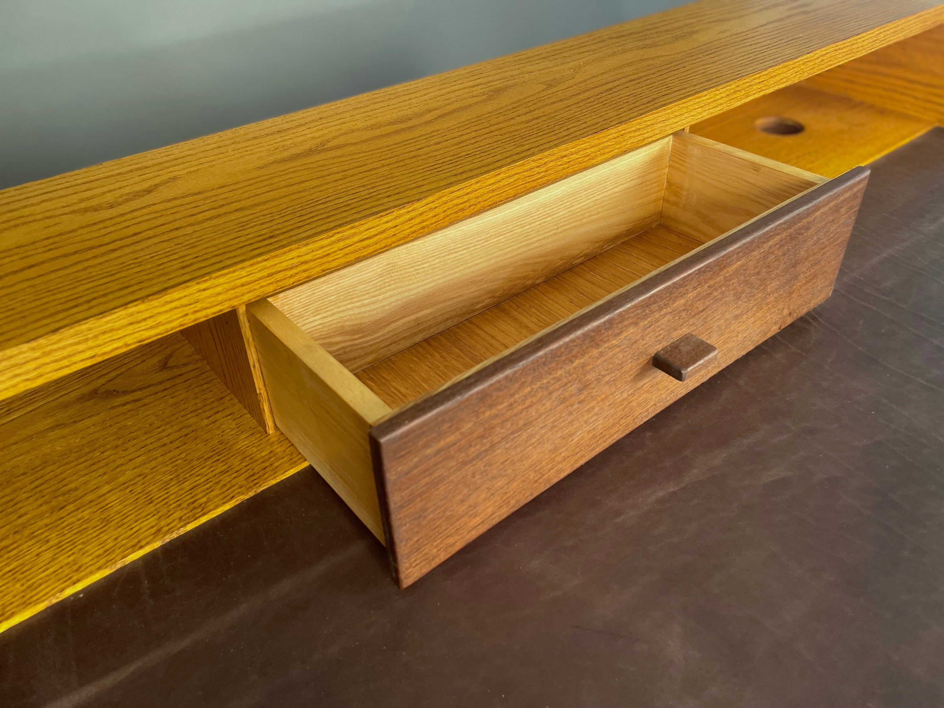 Beautiful Bespoke Solid Oak Wood Secretary Writing Desk handmade by Me ...