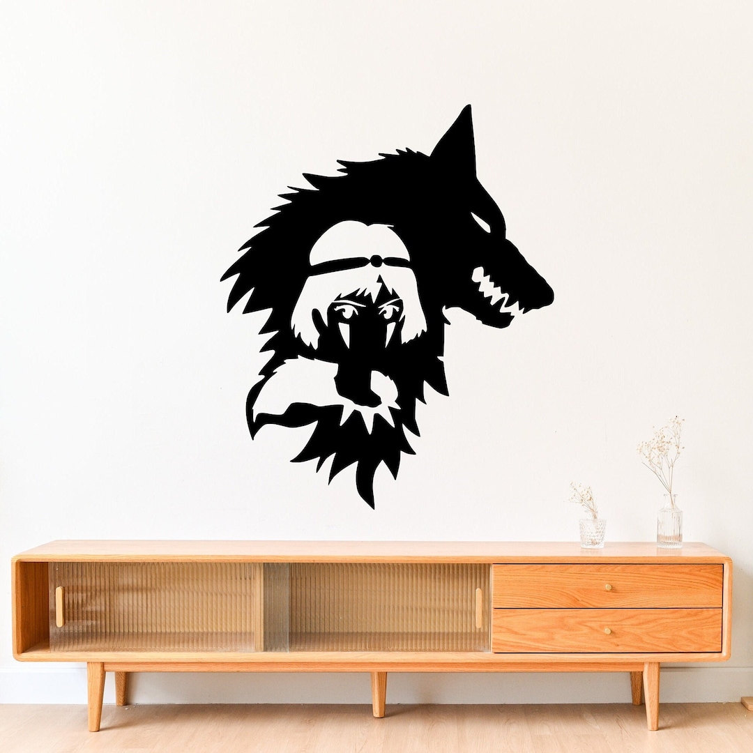Princess Mononoke Anime Wall Art Decor Minimalist File for Laser ...