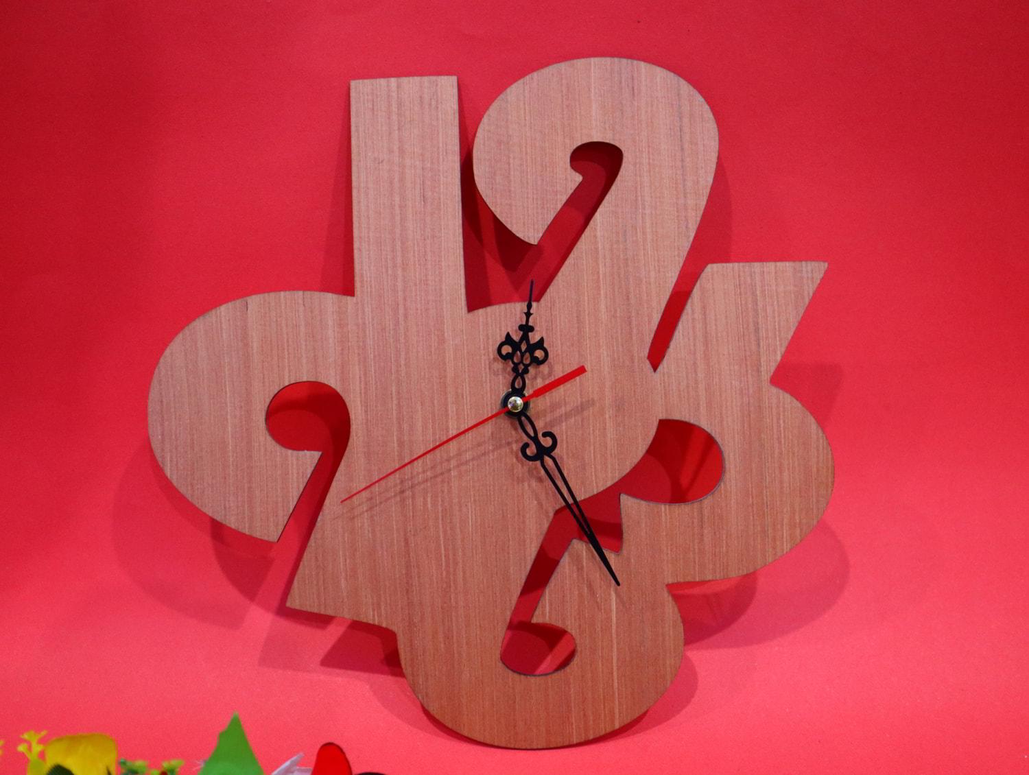 Modern Wood Clock DIY Vector Files for Wood Laser Cutting Glowforge Svg ...