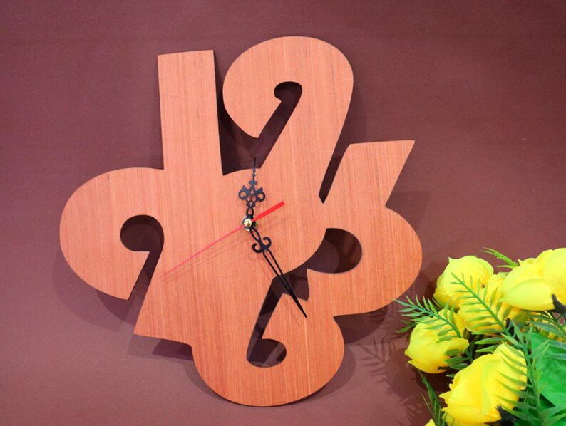 Modern Wood Clock DIY Vector Files for Wood Laser Cutting Glowforge Svg ...