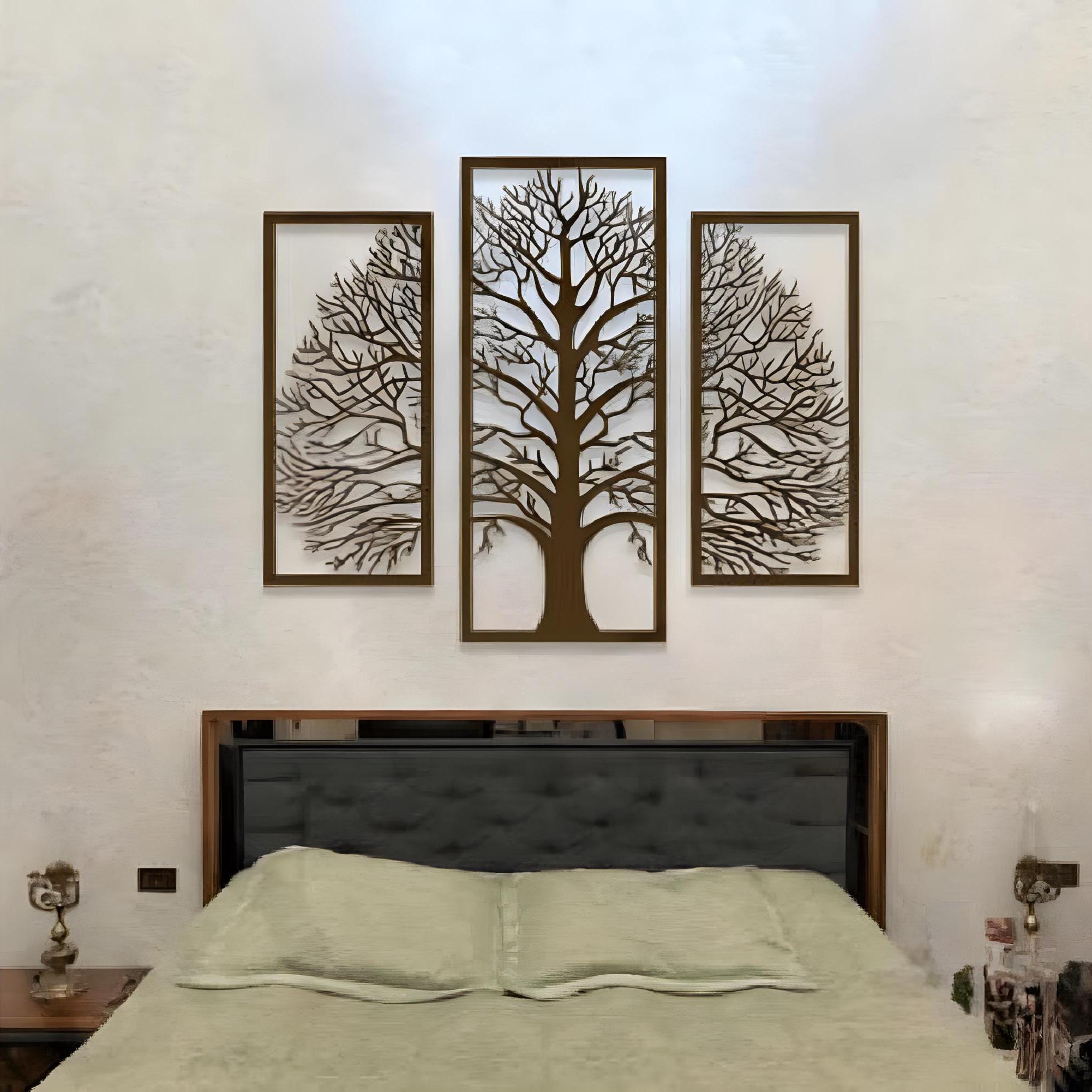 Tree of Life Wall Decor 3 Panels Set | Vector Files for Wood Laser ...