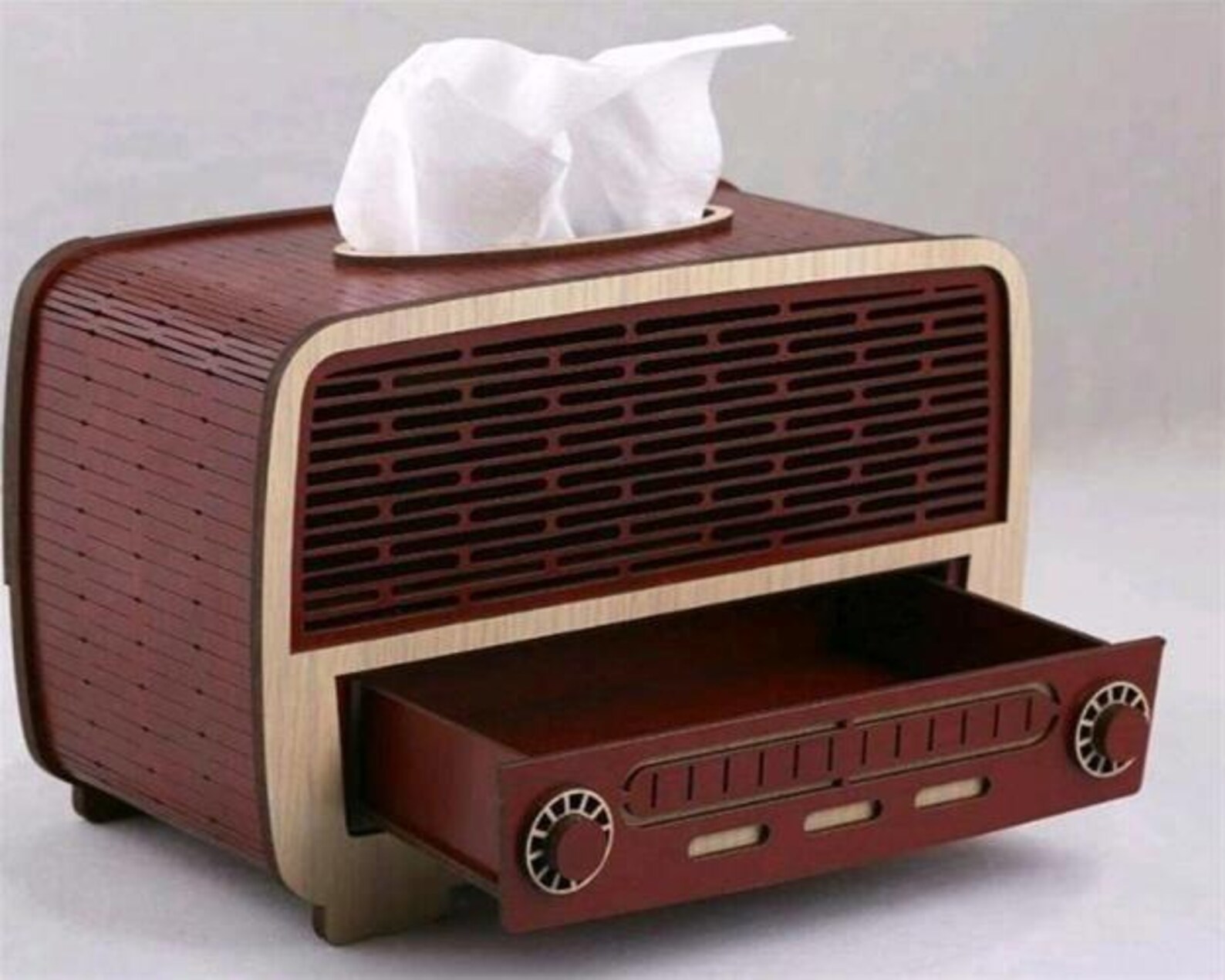 Vintage Radio Tissue Box Cover Napkin Holder Vector Files for Wood ...