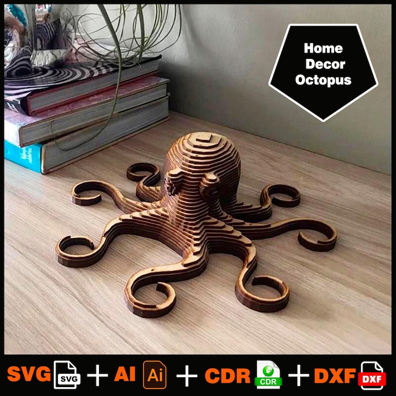 Wooden Octopus - Etsy