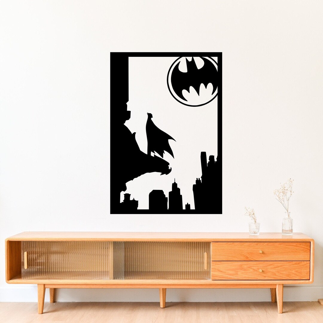 Batman Bat Signal DC Dark Knight Wall Art Decor Home File for Laser ...