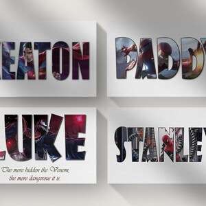 Personalized Avengers Marvel Name Word Art - Custom Digital Download ...
