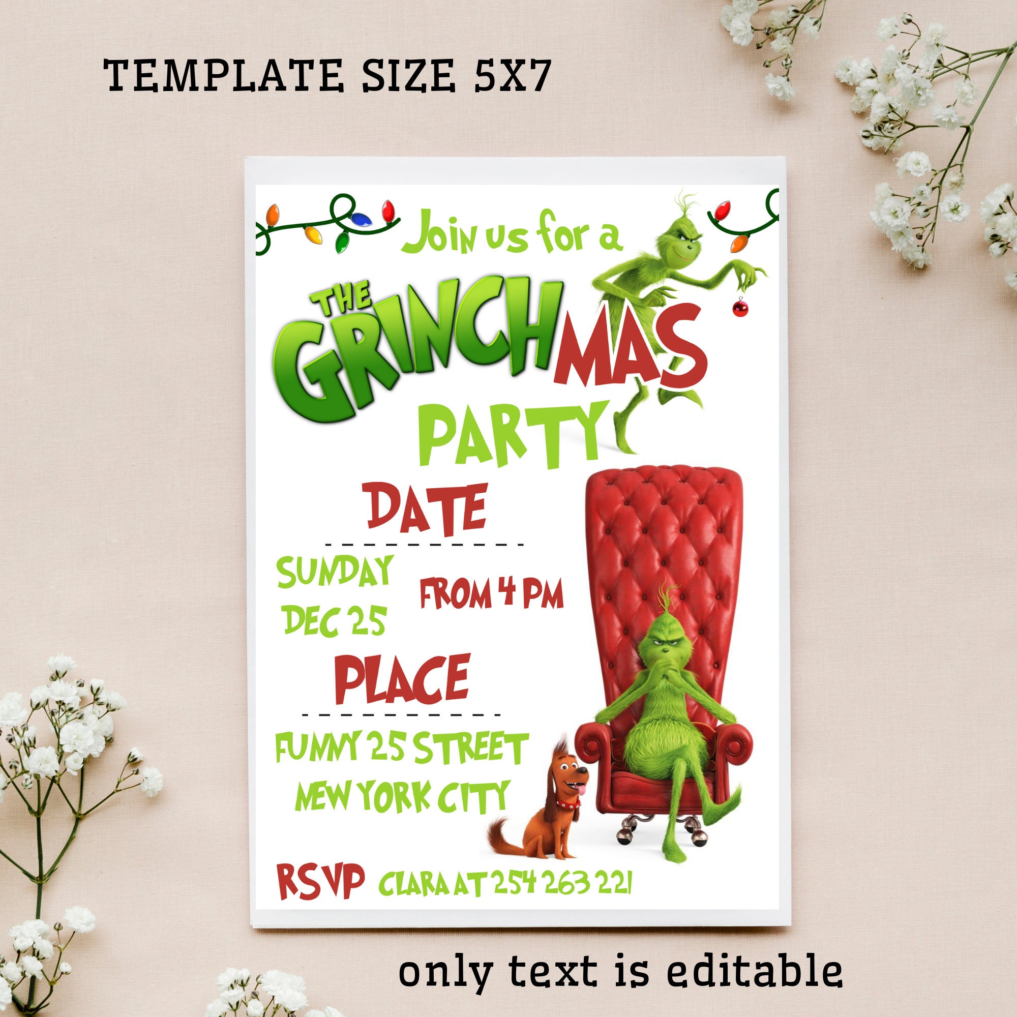 The Grinch Birthday Celebration, the Grinch Birthday Invitation ...