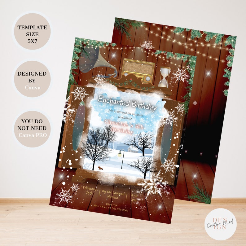Narnia Wardrobe Invitation, Enchanted Forest Invitation, Snowy Winter ...