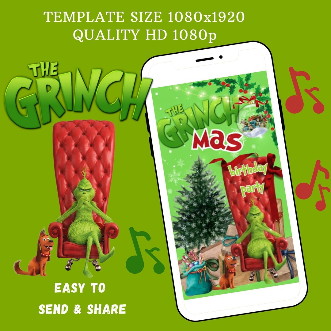 The Grinch Birthday Celebration, the Grinch Birthday Invitation ...
